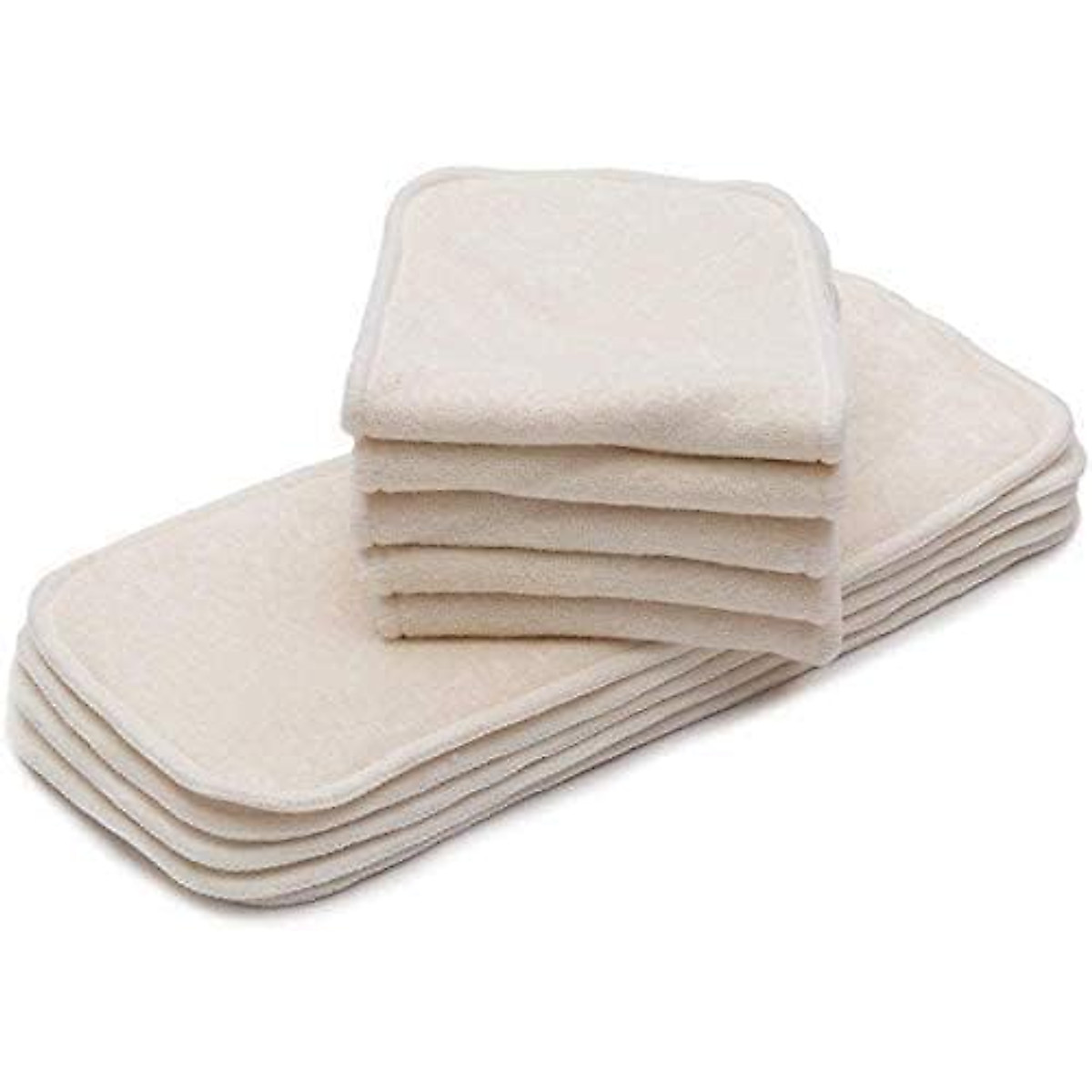 Kawaii Baby Premium Label Cloth Diaper Insert, 5-Layer, Washable, Reusable Booster, use with One Size Cloth Diaper - Pack of 10 Inserts