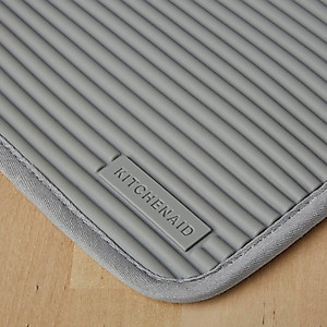 KitchenAid Ribbed Soft Silicone Pot Holder 2-Pack Set, Grey, 7"x9"