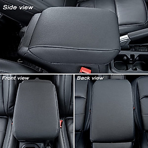 Center Console Armrest Cover Compatible with Jeep Wrangler JL/JLU 2018-2024 2025 and Jeep Gladiator JT Truck 2020 2021 2022 2023 2024 2025, Accessories PU Leather Cushion Protector Pad(Not for JK/JKU)