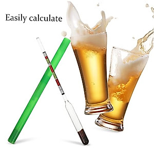 PAMINGONO 1pc Sugar Meter Hydrometer for Measure Sugar Water Hydrometer Tester Triplescale Tester Scale Hydrometer Liquid Hydrometer Maple Syrup Hydrometer for Beer Borosilicate Glass