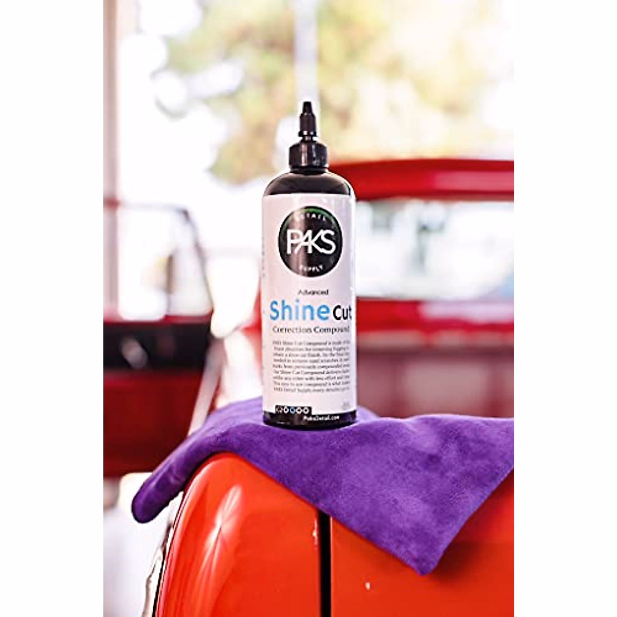 Paks Shine Cut Medium Auto Compound | Made in USA | 16 oz Buffing Scratch & Swirl Removal Paint Restorer for Paint Correction