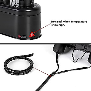 REPTI ZOO Nano Combo Dual Reptile Deep Dome Lamp Fixture for Reptile Max 40 Watts Max Bulb Height 4 inch Per Socket UVB Light Fixture Dual Lamp Cap Combo Integration Design Heat Lighting Lamp