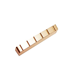 Guyker 43mm Guitar Nut - Pre-Slotted Brass Nuts Replacement Compatible with 6 String Electric Bass Guitar