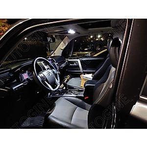 AUTOGINE Super Bright 6000K White LED Interior Light Kit Package for 2016 2017 2018 2019 2020 2021 2022 Toyota Tacoma + Install Tool