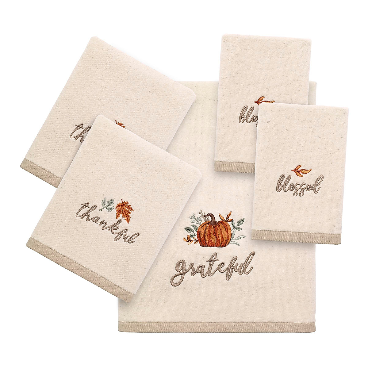 Avanti Linens - Fingertip Towel, Soft & Absorbent Cotton Towel, Set of 2 (Grateful Patch Collection)