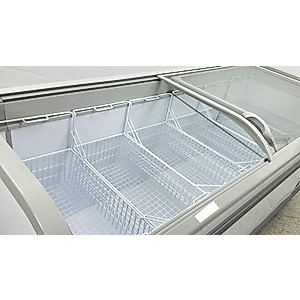 Commercial Display Chest Freezer, ETL NSF Market Grocery Island Merchandiser Showcase, 79" W 16.77 cu. ft. White