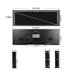 VSDISPLAY 14.9inch 1280x390 LCD Monitor VS149ZJ01,which with Screen LTA149B780F and HD-MI DVI VGA Input Controller Board M.NT68676.2A, as a bar Display Monitor/Advertising Screen Monitor