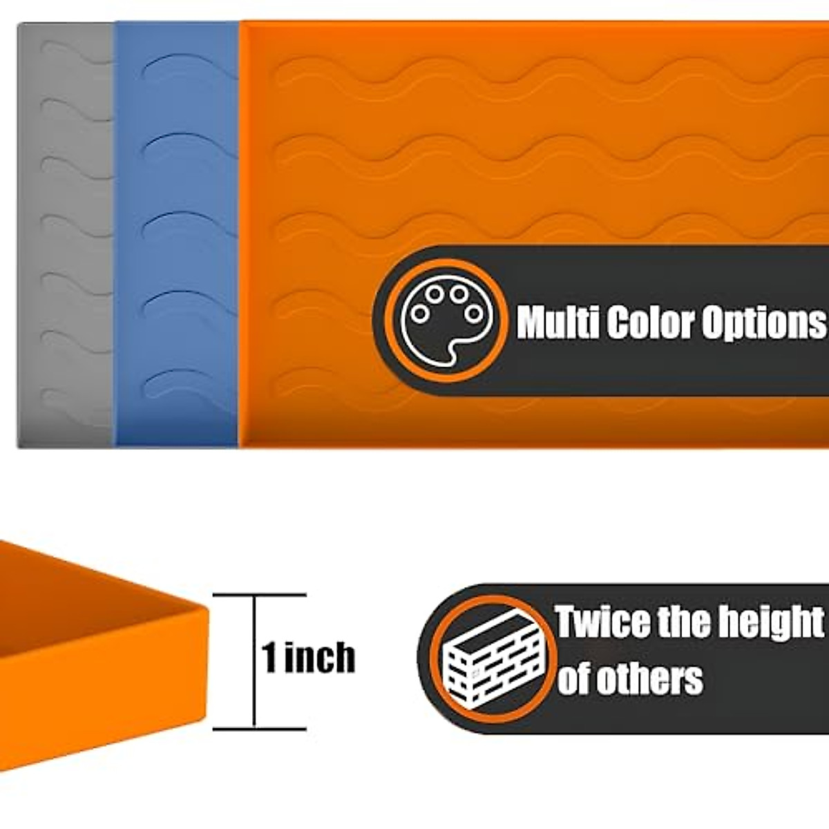 28" Silicone Griddle Mat for Blackstone, Food Grade Silicone/Unique Wave Pattern Design Griddle Accessories for Blackstone, Protective Mat for Griddle Surface, Grill Mat for outdoor grill-Blue