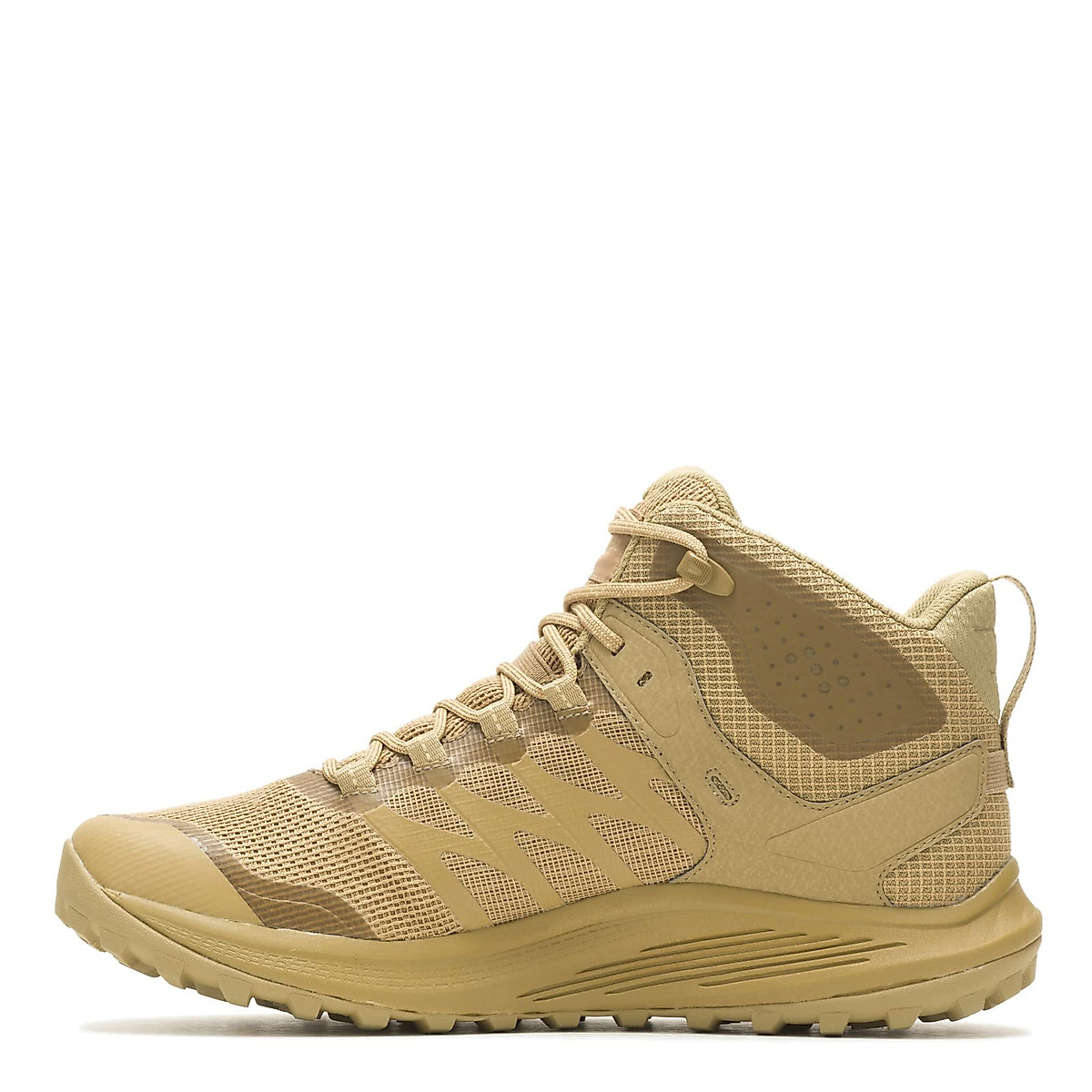 Merrell Men's Nova 3 Tactical Mid Waterproof Military Boot, Dark Coyote, 10.5