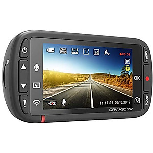 Kenwood DRV-A301W HD Car Dash cam with 2.7" Display, Parking Mode Recording | Built-in GPS | Wireless Link