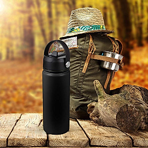 Straw Lid for Hydroflask 12 16 18 20 32 40 oz Wide Mouth,Replacement Straw Cap for Hydroflask,Top Sport Bottle Accessories, Black