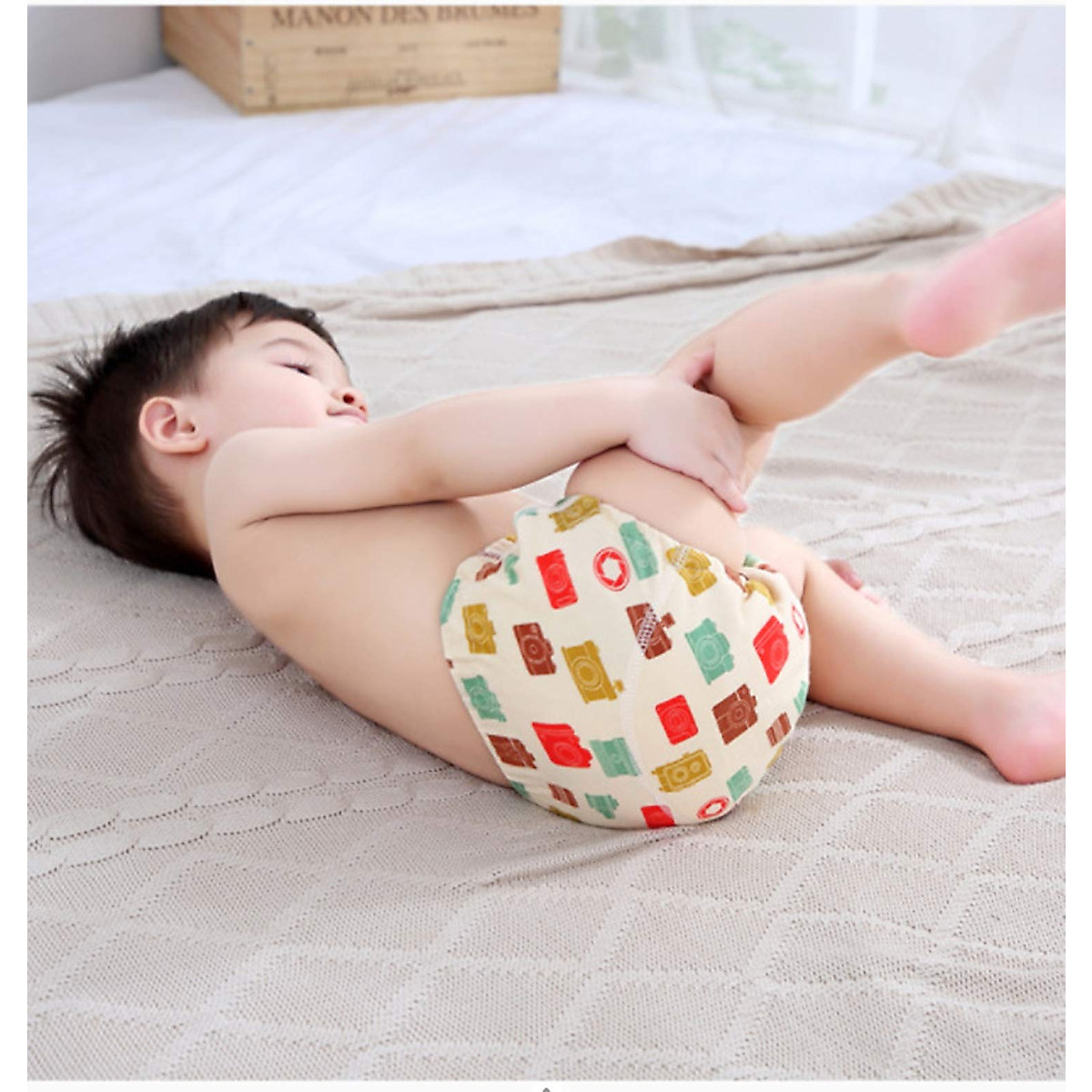 4 Pack Baby Toddler Potty Training Pants Layered Cotton Training Underwear for Toddlers Girls Boys (3T, A)