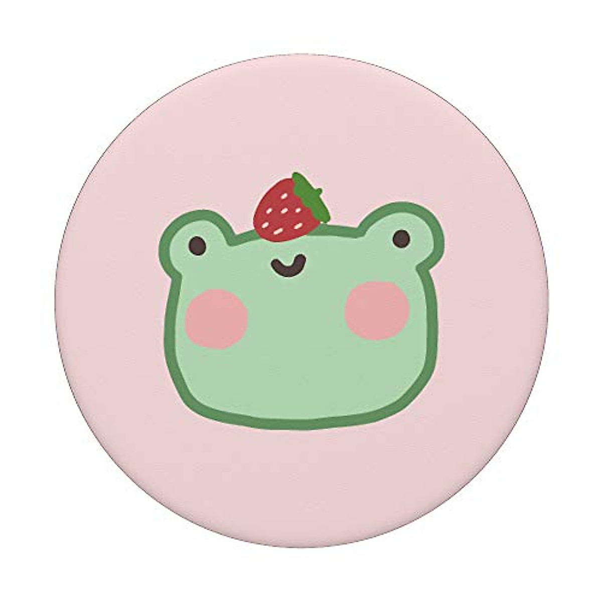 Cute Frog with Strawberry Kawaii Aesthetic PopSockets PopGrip: Swappable Grip for Phones & Tablets