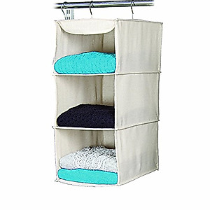 3 Shelf Hanging Sweater Organizer - Canvas/Natural - (Set of 2)