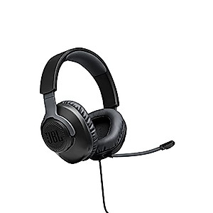 JBL Quantum 100 - Wired Over-Ear Gaming Headphones - Black (Renewed)
