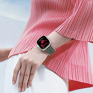 Anlinser Bands Compatible with Apple Watch Band 49mm 45mm 44mm 42mm, Adjustable Sport Loop Designed for Apple Watch Ultra 2/Ultra SE Series 9 8 7 6 5 4 3 (Gray Green/Khaki)