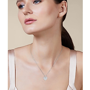 Jenelia Jewelers 1.25 to 3.00 CT. T.W. Cluster Diamond Heart Pendant Necklace for Women 925 Sterling Silver Gold Plated Cubic Zirconia Cz Jewelry (18" Free Silver Chain) (1.25 CT (Cluster Heart_3))