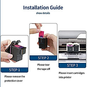 V-Surink Remanufactured 60XL Ink Cartridges Replacement for 60 60XL Used in PhotoSmart C4780 C4795 C4680 C4650 D110 D110a DeskJet F4480 F4280 F4580 D2530 D2545 D2680 Envy 100 111 (1 Black)