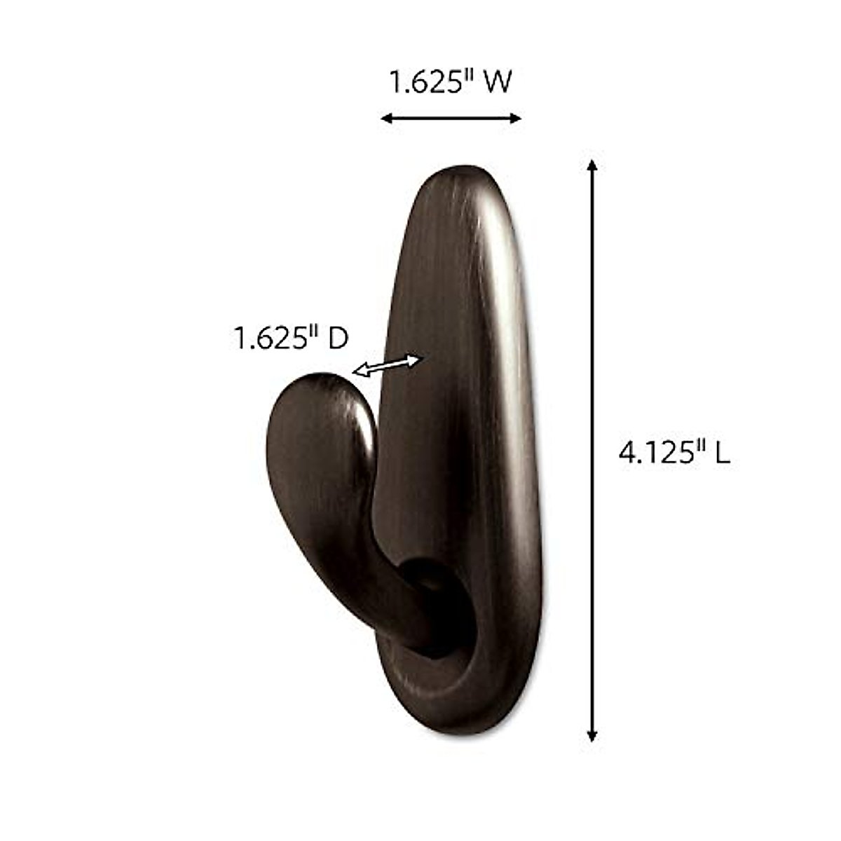 Command Forever Classic Large Metal Wall Hooks, Damage Free Hanging Wall Hooks with Adhesive Strips, No Tools Wall Hooks for Hanging Decorations in Living Spaces, 2 Metal Hooks and 4 Command Strips