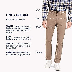 Tommy Hilfiger mens Big and Tall Classic Fit Stretch Chino Casual Pants, Bright White, 44W x 32L US