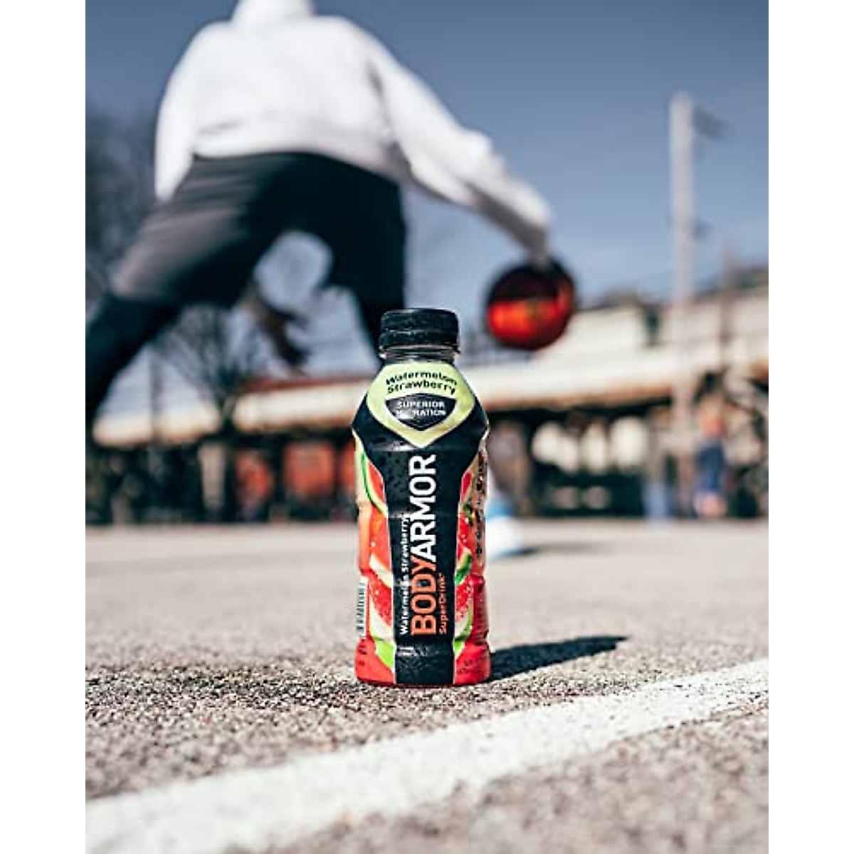 BODYARMOR Sports Drink Sports Beverage, Watermelon Strawberry, Coconut Water Hydration, Natural Flavors With Vitamins, Potassium-Packed Electrolytes, Perfect For Athletes, 16 Fl Oz (Pack of 12)