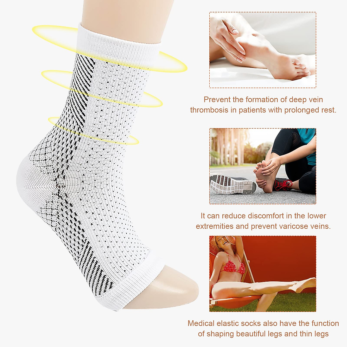 SootheSocks, Ankle Brace Compression Support,Neuropathy Socks,Soothe Socks for Neuropathy Pain,Foot Brace for Injury Recovery, Joint Pain and More,Soothe Socks Arch Support for Women & Men…