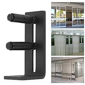 Sliding Barn Door Floor Guide, Carbon Steel Flush Flat Bottom Design Adjustable Floor Roller Guide Kit Wall Mounted Door Hardwares Accessory (10.5x4cm / 4.1x1.6in)