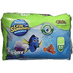 Huggies Little Swimmers Disposable Swim Diapers, Small, 12-Count (Pack of 2)