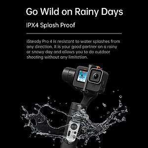 Hohem iSteady Pro 4 3-Axis Handheld Sports Camera Gimbal Stabilizer Wireless Control Splash Proof Stabilizer Replacement for GoPro 10 9 8 7 6 5 4 3 OSMO Action Insta360 One R