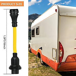 1.5FT NEMA SS2-50P to L5-30R Charger Power Adapter Cord, Cable Shore Power Adapter 125/250 Volt Marine Shore Power Twist Lock Male Plug for 50A Twist Lock Receptacle for RV, Yacht, Marine or Boat