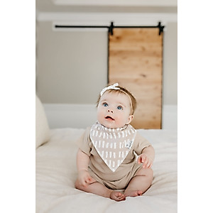 Copper Pearl Baby Bandana Bibs - 4 Pack Soft Cotton Baby Bibs for Drooling and Teething, Absorbent Drool Bibs for Baby Girl and Boy, Adjustable to Fit Newborns to Toddlers, Tons of Styles (Bliss)