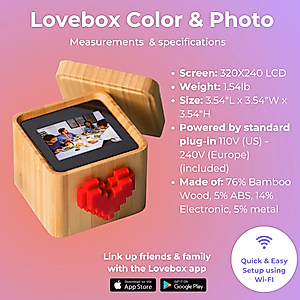 The Ultimate Couple Gift | Lovebox Color & Photo | Improve Relationships | Gift for Girlfriend, Boyfriend, Wife, or Husband