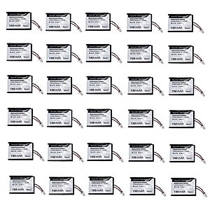 Youejoeq (30pcs) Scanner Battery Replacement for Op-tic-on OPN-2000, OPN-2001, OPN-2002, OPN-2004, OPN-2005, OPN-2006 Li-Polymer 190mAh 3.7V