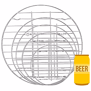 5 Pieces Round Cooling Rack Circular Wire Rack 12/10 / 9/7 / 6 Stainless Steel Round Baking and Cooling Steaming Cake Rack