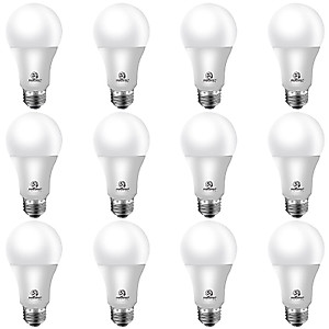 Energetic A19 LED Bulb 60W Equivalent, 5000K Daylight LED Light Bulbs, E26 Standard Base, 750LM, Non-Dimmable, UL Listed, 12 Pack