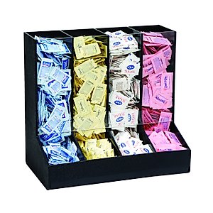 DISPENSE-RITE GFBO-4BT Four Section Packeted Condiment Organizer
