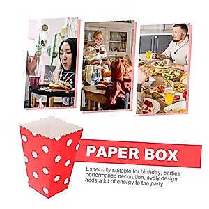 Baluue 48pcs Popcorn Popcorn Box Popcorn Bucket Paper Popcorn Boxes Popcorn Container Candy Containers Candy Snack Box Container for Food Fried Chicken Paper Bucket Theater Supplies