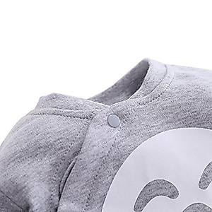 Unisex Baby Totoro Long Sleeve Romper with Hat 2-PC Set Grey