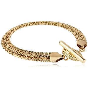 Anne Klein Classics Goldtone Flat Chain Flex Bracelet, One Size