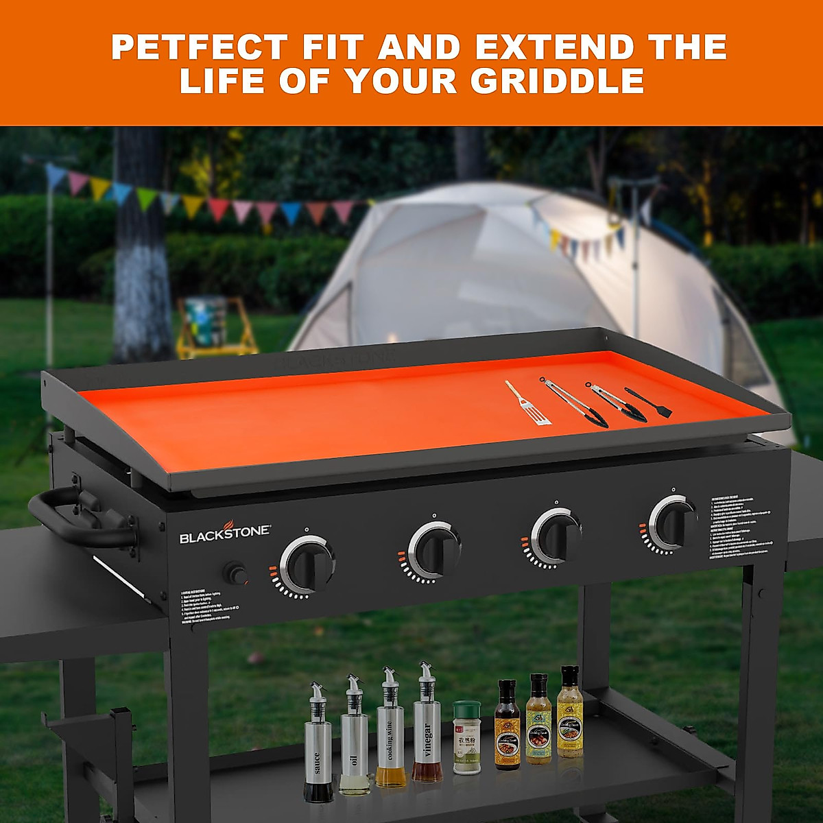 Silicone Griddle Mat for Blackstone 28 Inch Griddle,Heavy Duty Silicone Mat,Blackstone Silicone Griddle Cover To Protect Grill Top Clean from Insects and Dust