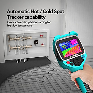 Thermal Imaging Camera, MILESEEY Handheld Dual Camera Infrared Thermal Imager, 3.5 Inch LCD Display IP65 Waterproof Rechargeable 6 Palettes Thermal Camera with Auto Track Cold and Hot Spots Function