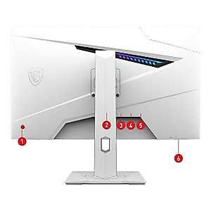 MSI G274RW, 27" Gaming Monitor, 1920 x 1080 (FHD), IPS, 1ms, 170Hz, G-Sync Compatible, HDR Ready, HDMI, Displayport, Tilt, Swivel, Height Adjustable, White