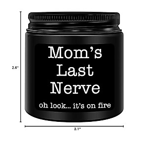 Homsolver Gifts for Mom,Unique Mom Gifts,Mothers Day,Valentines,Birthday Gifts for Mom from Daughters,Son,Lavender Scented Moms Last Nerve Candles
