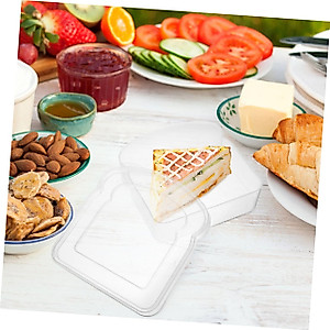 VINTORKY Set of Material Sandwich Containers Airtight Toast Boxes for Lunch Portable Sandwich Food Containers Lids for Work Camping Hiking