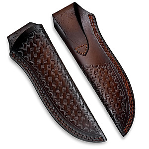 Custom Leather Sheath Tooled Leather Sheath/Hunting Knife Sheath Universal Leather Knife Sheath Sheath Fit up to 8.0" Blade 100% Real Laether/Hercules Knives