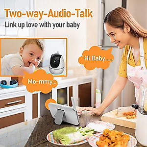 PRUVEEO Baby Monitor with Camera and Audio,Video Baby Monitor no WiFi with Night Vision, 1080P 4.5" HD IPS Display, Remote Pan-Tilt-Zoom, 960 ft Range, Two Way Talk, Room Temperature and Lullabies