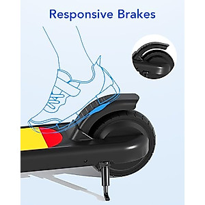 ANHAO Electric Scooter for Kids Ages 6-12 (Mainly 6-10), Kids Electric Scooter with Adjustable Height, Flash Wheel, Kick Scooter for Kids up to 110 lbs, up to 6mph