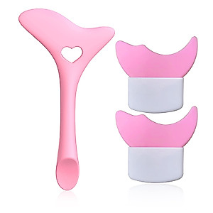 NewBang 3PCS Eyeshadow and Mascara Shield Applicator Guard Pads,Eyeliner Stencils Wing Tip, Professional Silicone Eyeshadow,Eyeliner,Mascara Aid,Face Cream Mask Tool,Reusable Silicone Eye Pads Makeup