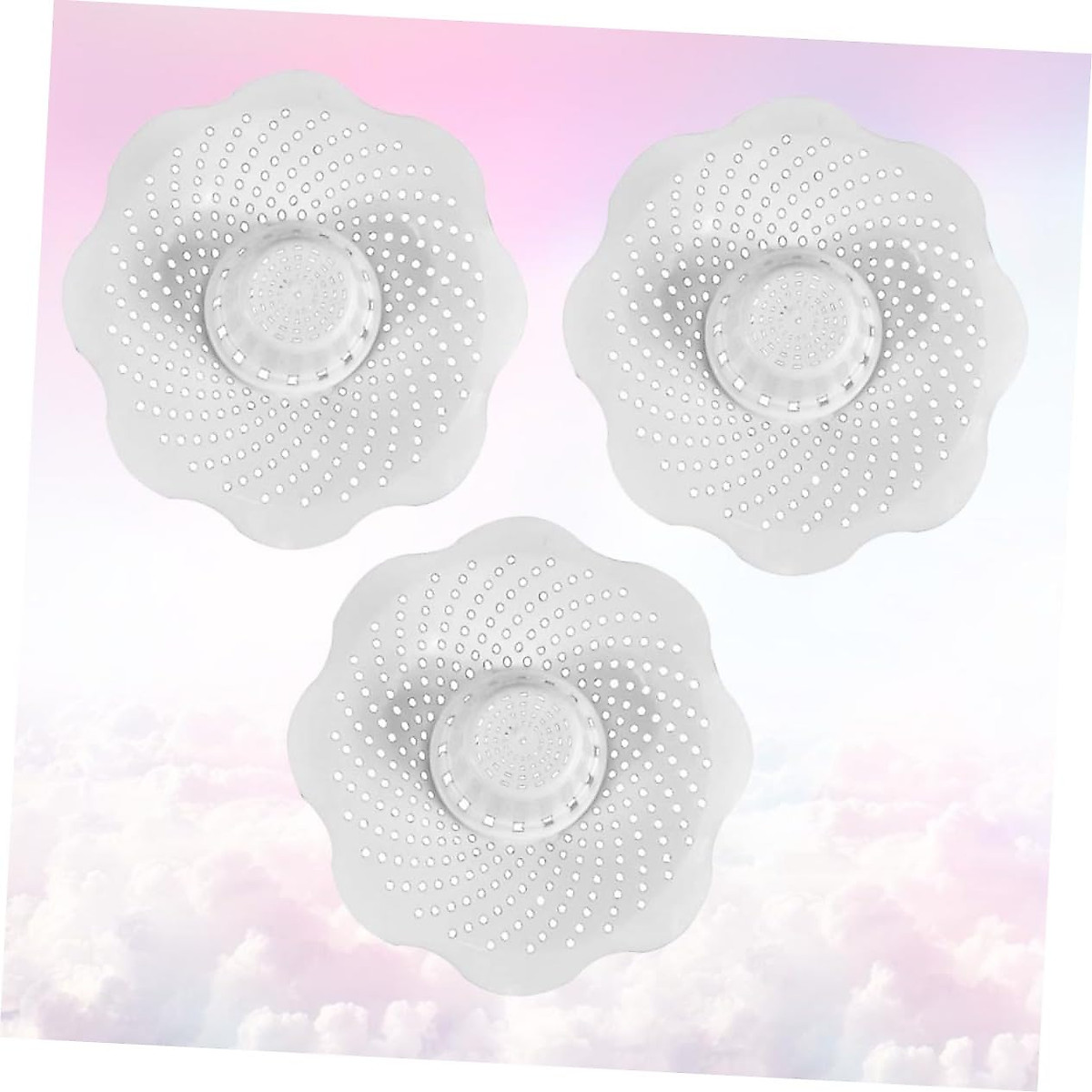 3pcs White Black Sink Strainer Drain Sink Cover Bathroom Bathtub Stopper Faucet Filter Drain Cover Laundry Sink Strainer Sliding Tray for Coffee Maker Toilet Vegetable Leaves