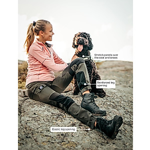 RevolutionRace Women’s Nordwand Pants, Durable Pants for All Outdoor Activities, Mossgrey, XL